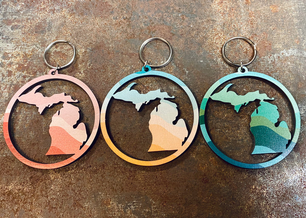 Round Great Lakes Cutout Keychain – Coyer Candle Co.